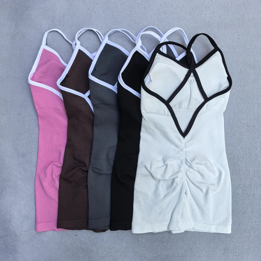 Fato de Yoga Sem Costura Verão | Top e Pantalonas | MoveFit – 𝙼𝚘𝚟𝚎𝙵𝚒𝚝